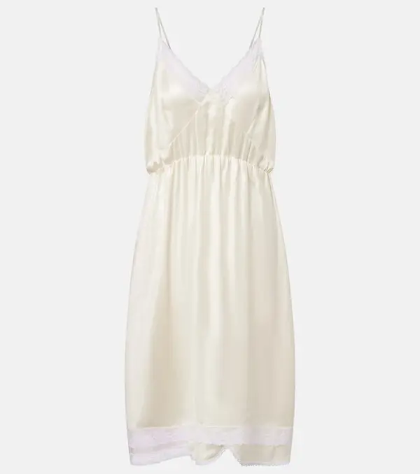 Magda Butrym Lace-trimmed Slip Dress - Yellow