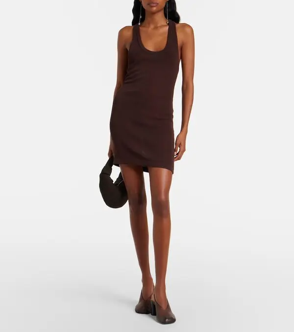 LEMAIRE Ribbed Crêpe Minidress
