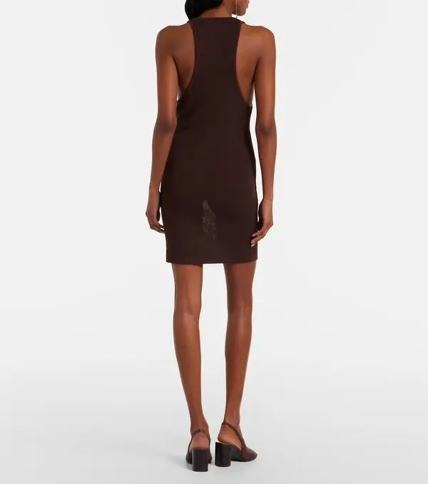 LEMAIRE Ribbed Crêpe Minidress