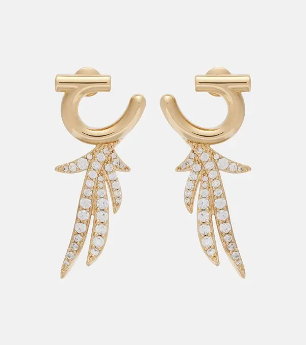 FERRAGAMO Crystal-embellished Earrings - Gold