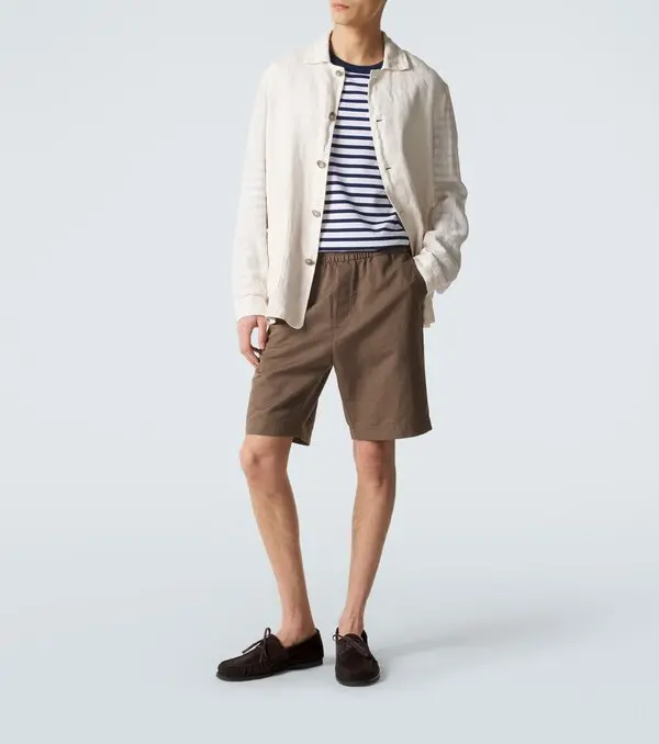 Sunspel Cotton And Linen Shorts