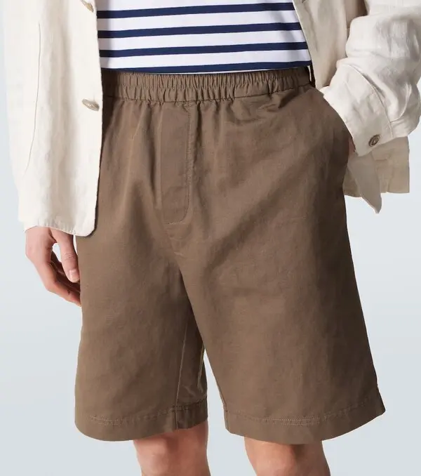 Sunspel Cotton And Linen Shorts