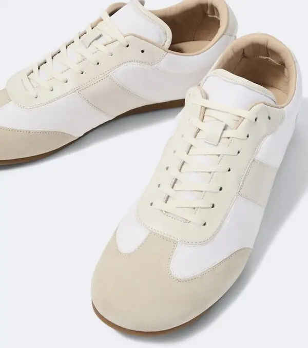 LEMAIRE Soft Suede-trimmed Sneakers - White
