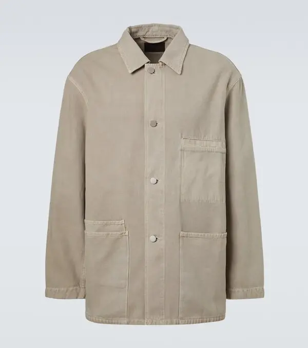 LEMAIRE Oversized Cotton Twill Overshirt - Grey