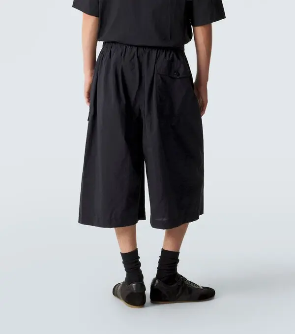 LEMAIRE Cotton-blend Bermuda Shorts - Black