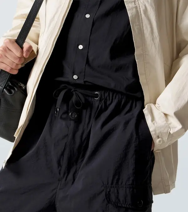LEMAIRE Cotton-blend Bermuda Shorts - Black