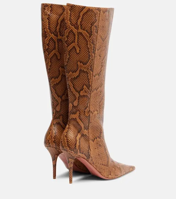 Amina Muaddi Barbara Knee-high Boots - Brown