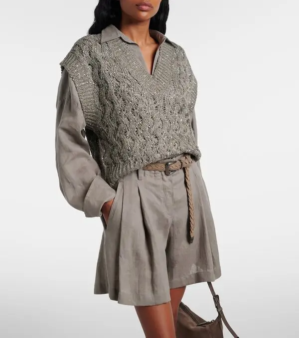 Brunello Cucinelli Sequined Sweater Vest