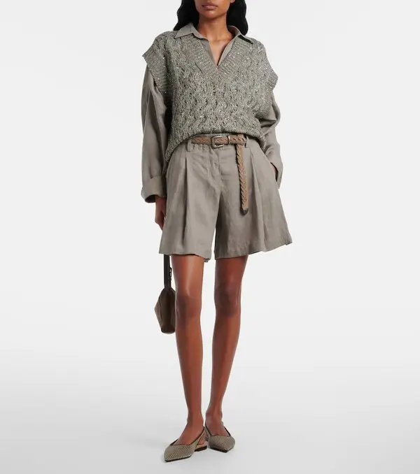 Brunello Cucinelli Sequined Sweater Vest