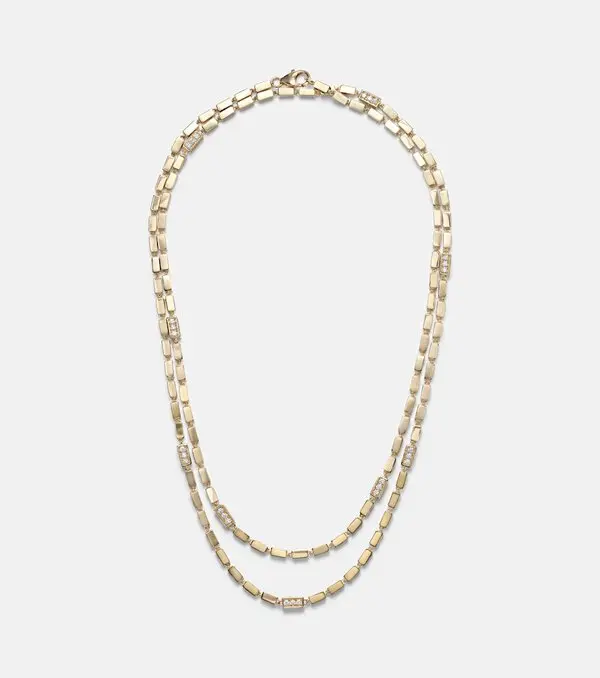 SUZANNE KALAN Block-chain 18kt Yellow Diamond Necklace - Gold
