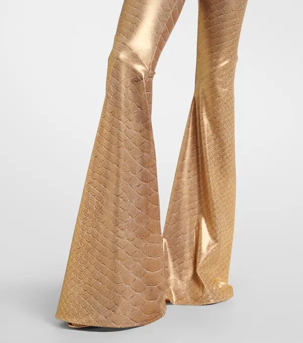 Roberto Cavalli Snake-print Halterneck Jumpsuit - Gold