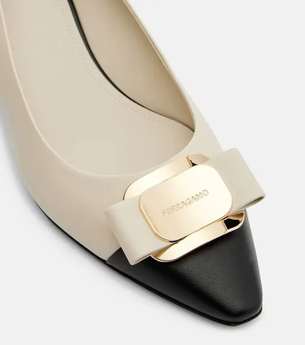 FERRAGAMO Zelma Bow-detail Leather Pumps