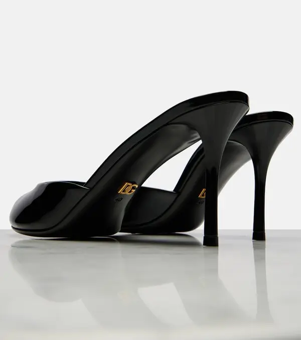 Dolce & Gabbana Keira Patent Leather Mules