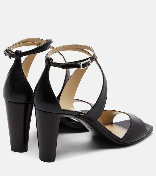 LEMAIRE Cross Leather Sandals - Brown