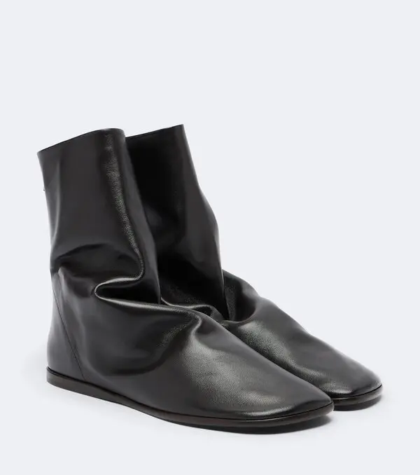 LEMAIRE Glove Leather Ankle Boots