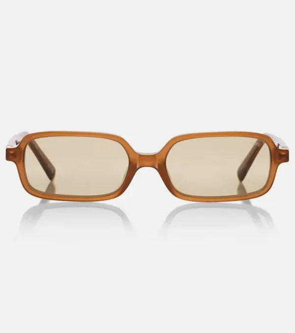 Miu Miu Logo Rectangular Sunglasses - Brown