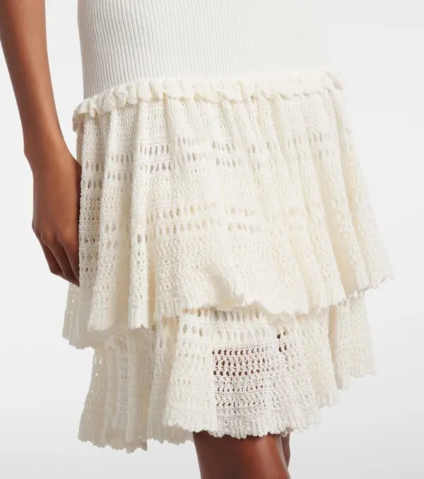 Polo Ralph Lauren Crochet Ribbed-knit Minidress