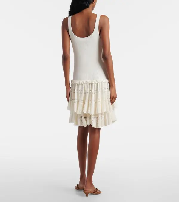 Polo Ralph Lauren Crochet Ribbed-knit Minidress