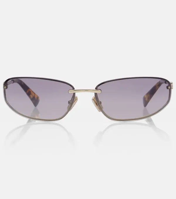 Miu Miu Nocturne Oval Sunglasses - Gold