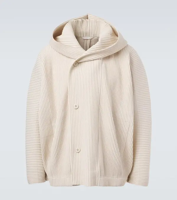 Issey Miyake Homme Plissé Monthly Colors Pleated Cardigan - Beige