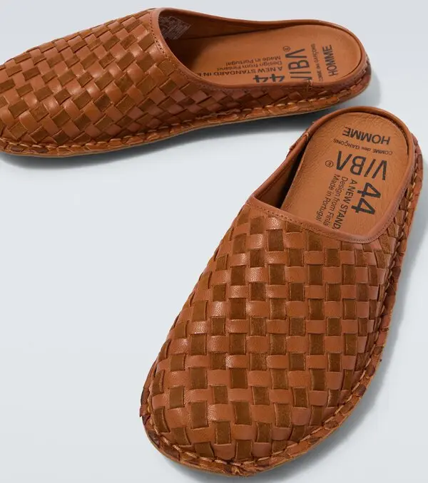 Comme Des Garçons Homme X Vibae Woven Leather Mules