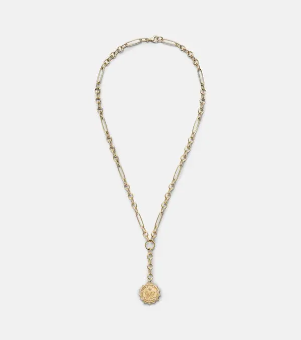 FOUNDRAE Reverie Small Pendant Necklace With Diamonds - Gold