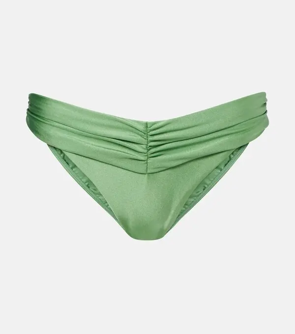 BANANHOT Iris Ruched Bikini Bottoms - Green