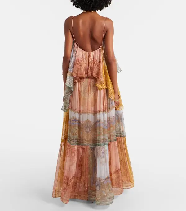 Zimmermann Como Paisley Silk-blend Maxi Dress