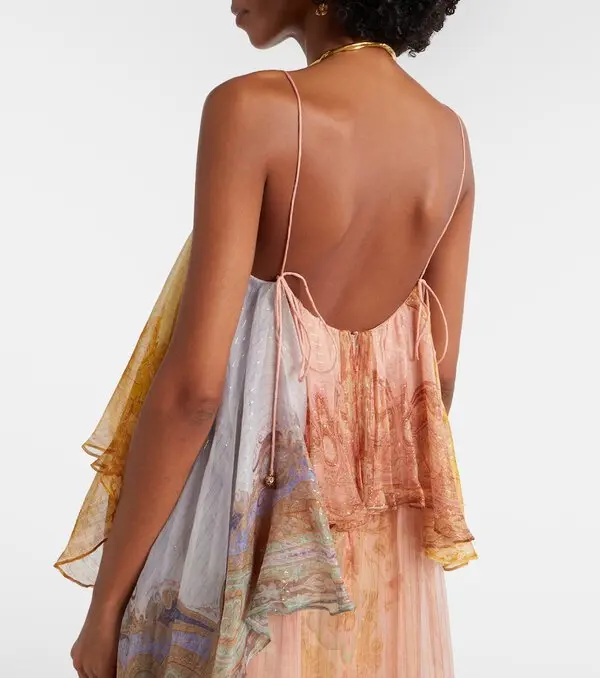 Zimmermann Como Paisley Silk-blend Maxi Dress