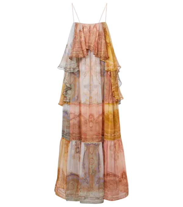 Zimmermann Como Paisley Silk-blend Maxi Dress - Multicoloured