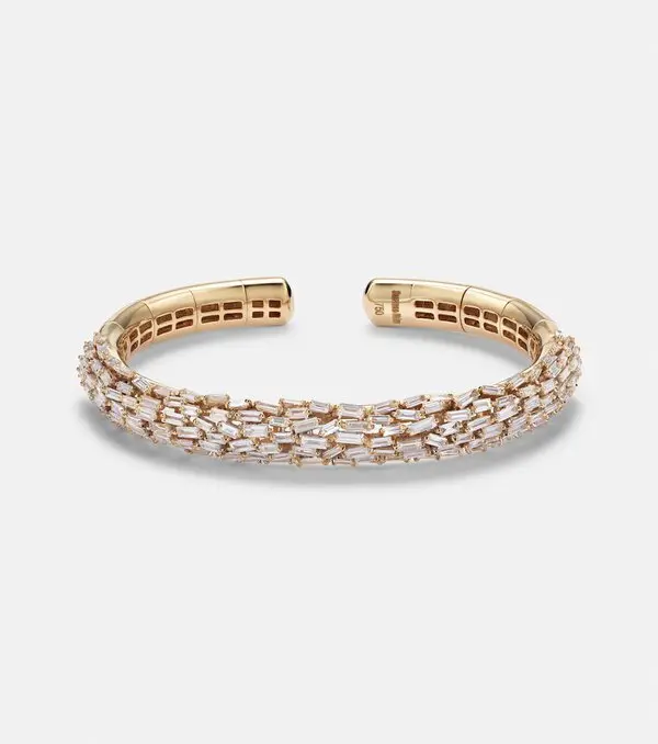SUZANNE KALAN 18kt Yellow Diamond Bangle - Gold