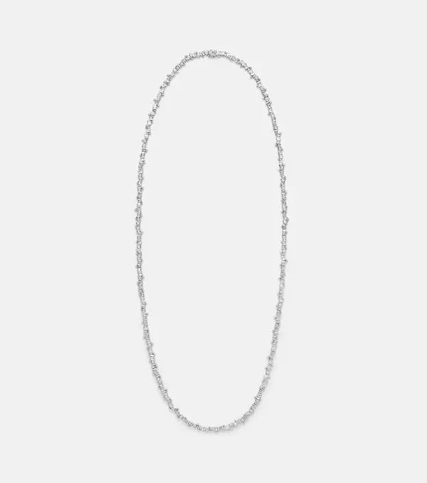 SUZANNE KALAN 18kt White Gold Diamond Tennis Necklace - Silver