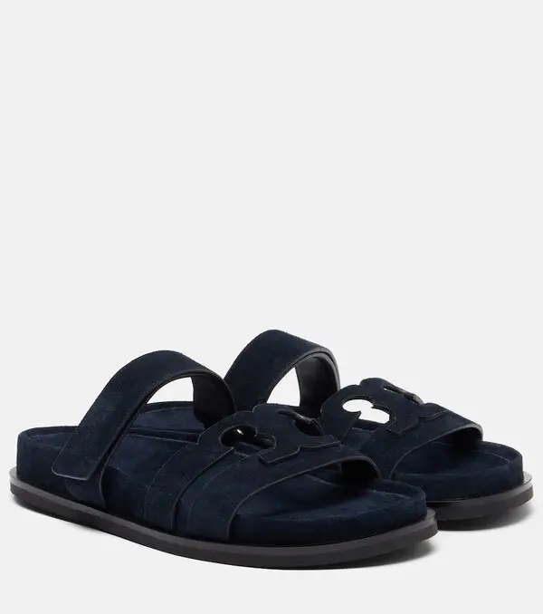Tory Burch Ines Suede Slides - Blue