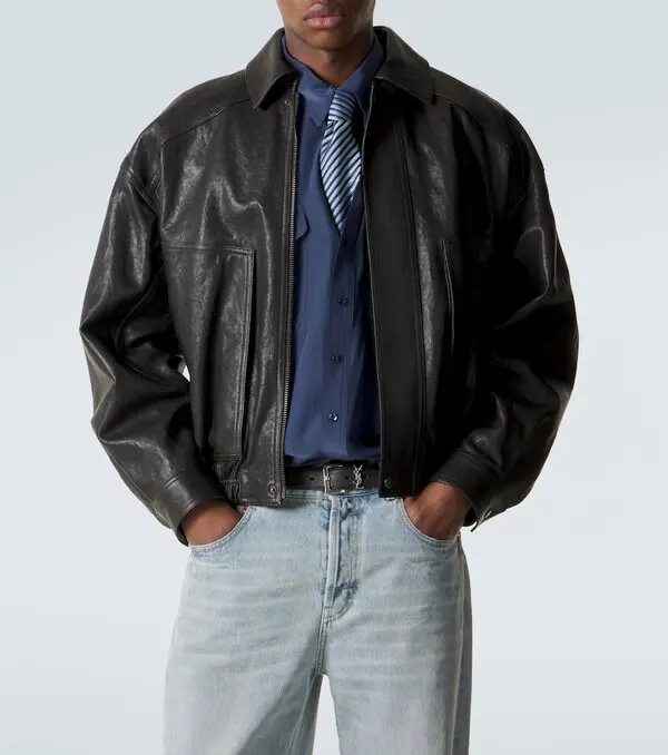 Saint Laurent Lamb Leather Blouson Jacket