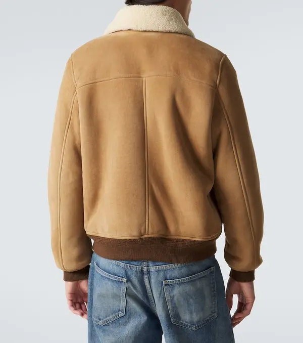 Saint Laurent Shearling-lined Suede Jacket
