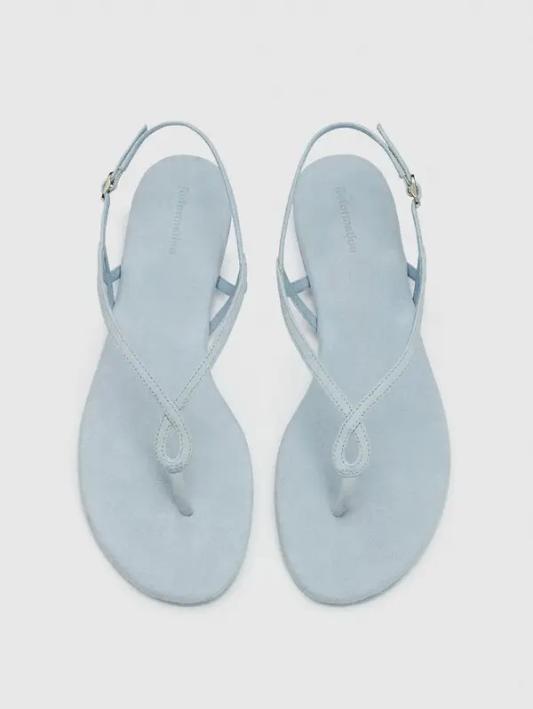 REFORMATION Luna Flat Sandal - Blue