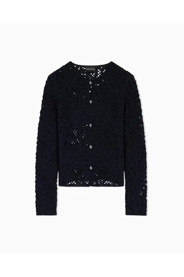 Emporio Armani Macramé-effect Cornely Embroidered Jacket