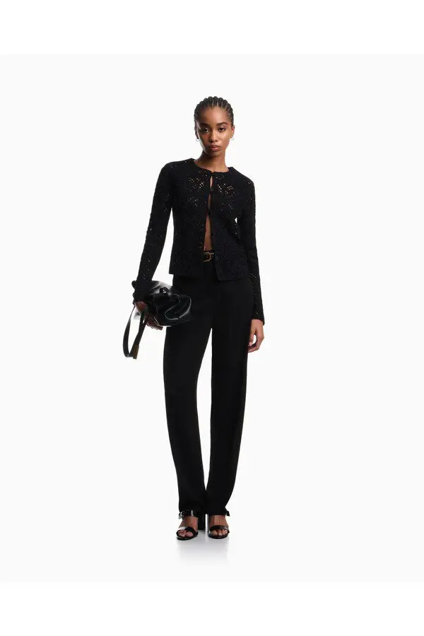 Emporio Armani Macramé-effect Cornely Embroidered Jacket