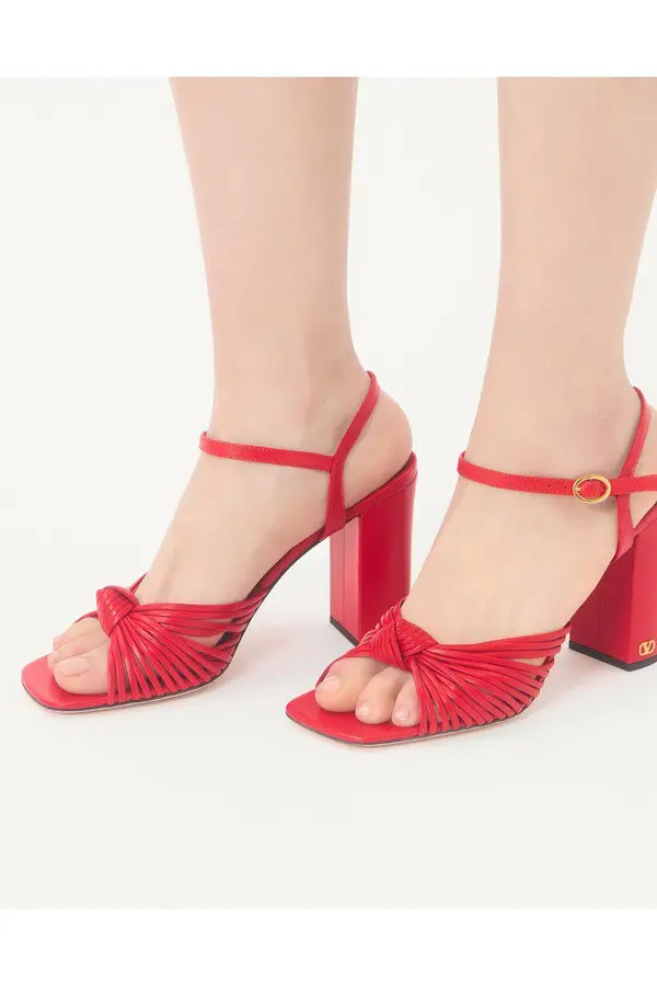 Valentino Garavani Annet Kidskin 90mm Sandal - Red