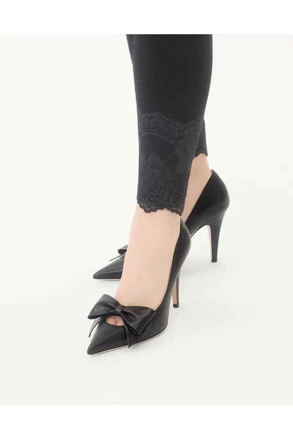 Valentino Garavani Bowow Pump In Kidskin 100mm - Black