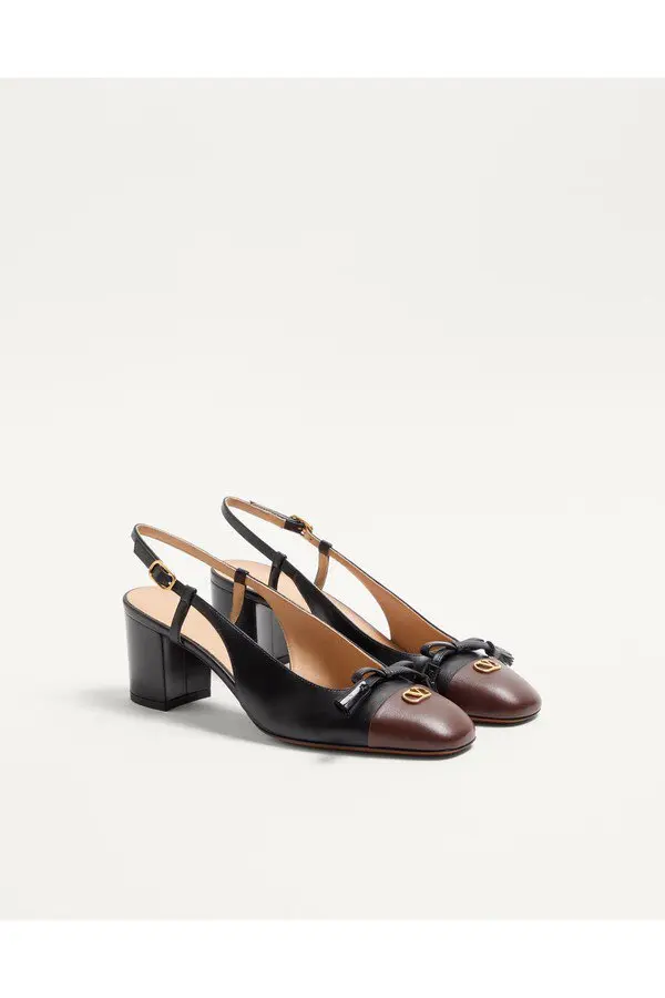 Valentino Garavani Valet Du Roi Kidskin Slingback Pumps - Red