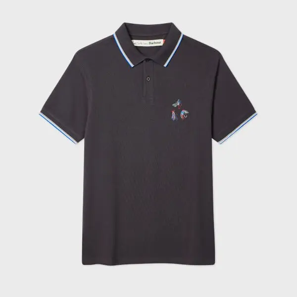 PAUL SMITH LOVES BARBOUR Dark Navy Lure Polo Shirt