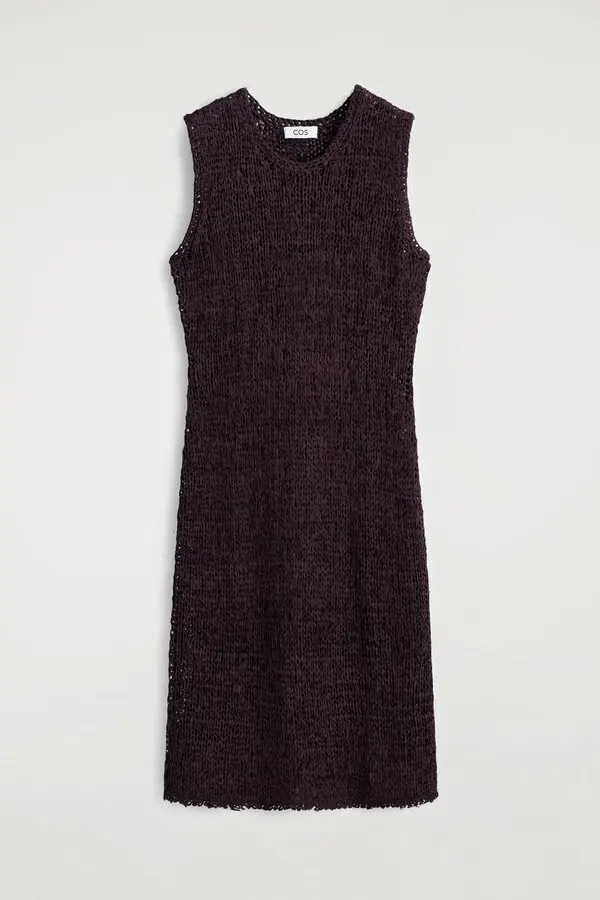 Cos Crochet-knit Tape-yarn Midi Dress