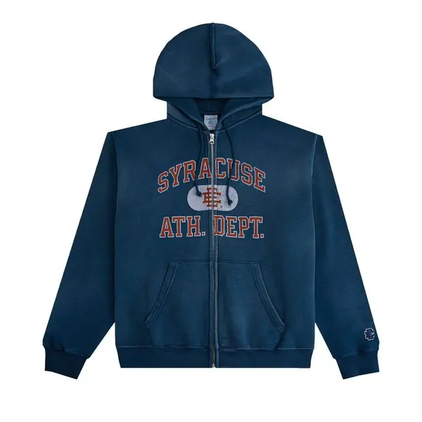 ERIC EMANUEL Ee Syracuse Zip-up Hoodie 'navy/orange - Blue