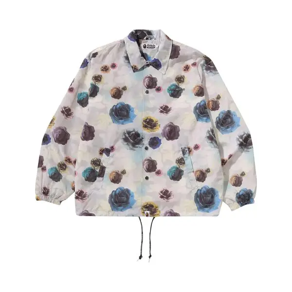 A BATHING APE Floral Camo Coach Jacket