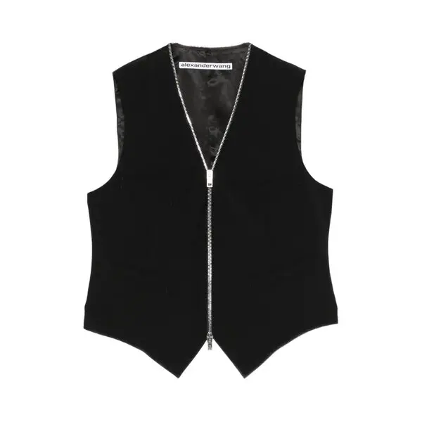 Alexander Wang Zipper Tailored Vest - Black