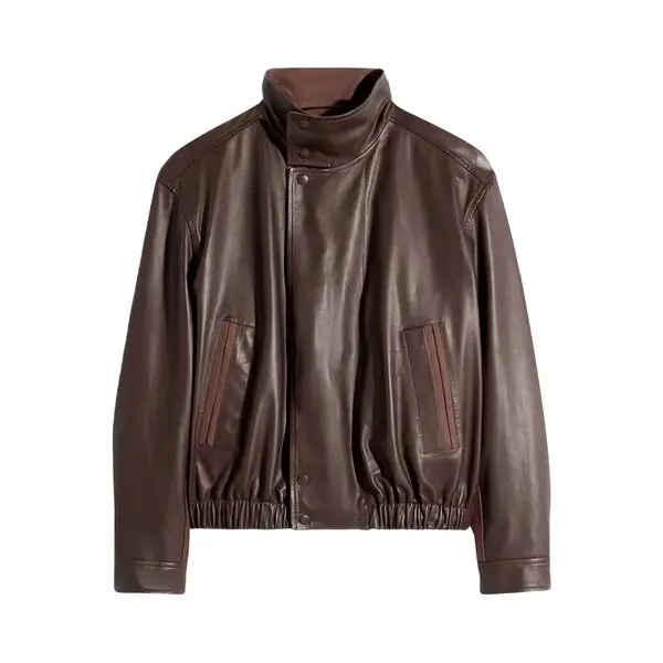 LEMAIRE Soft Leather Blouson - Brown