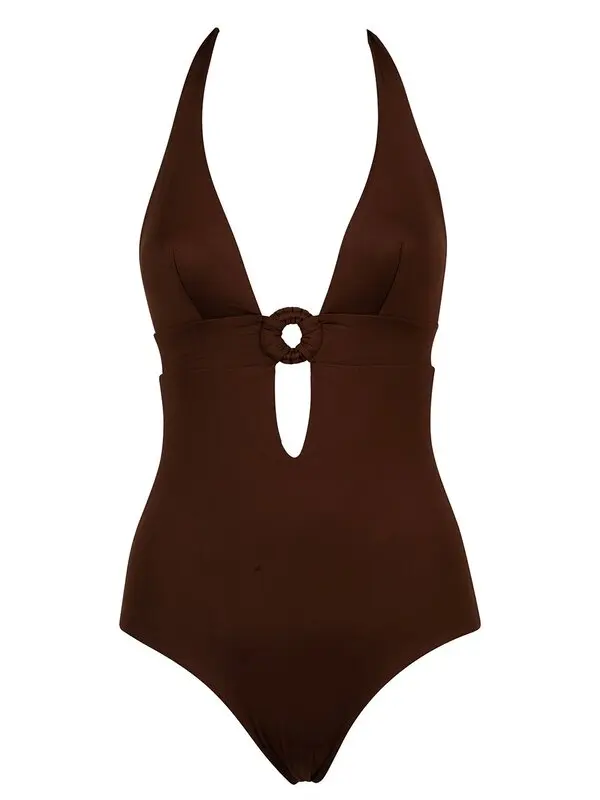 FISICO Ring One-piece Swimsuit - Brown