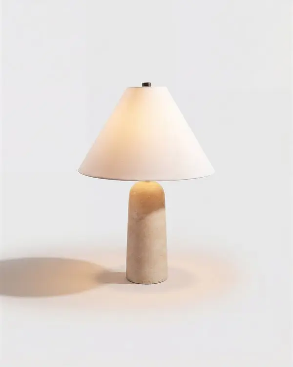 Quince Travertine Table Lamp