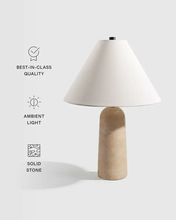 Quince Travertine Table Lamp